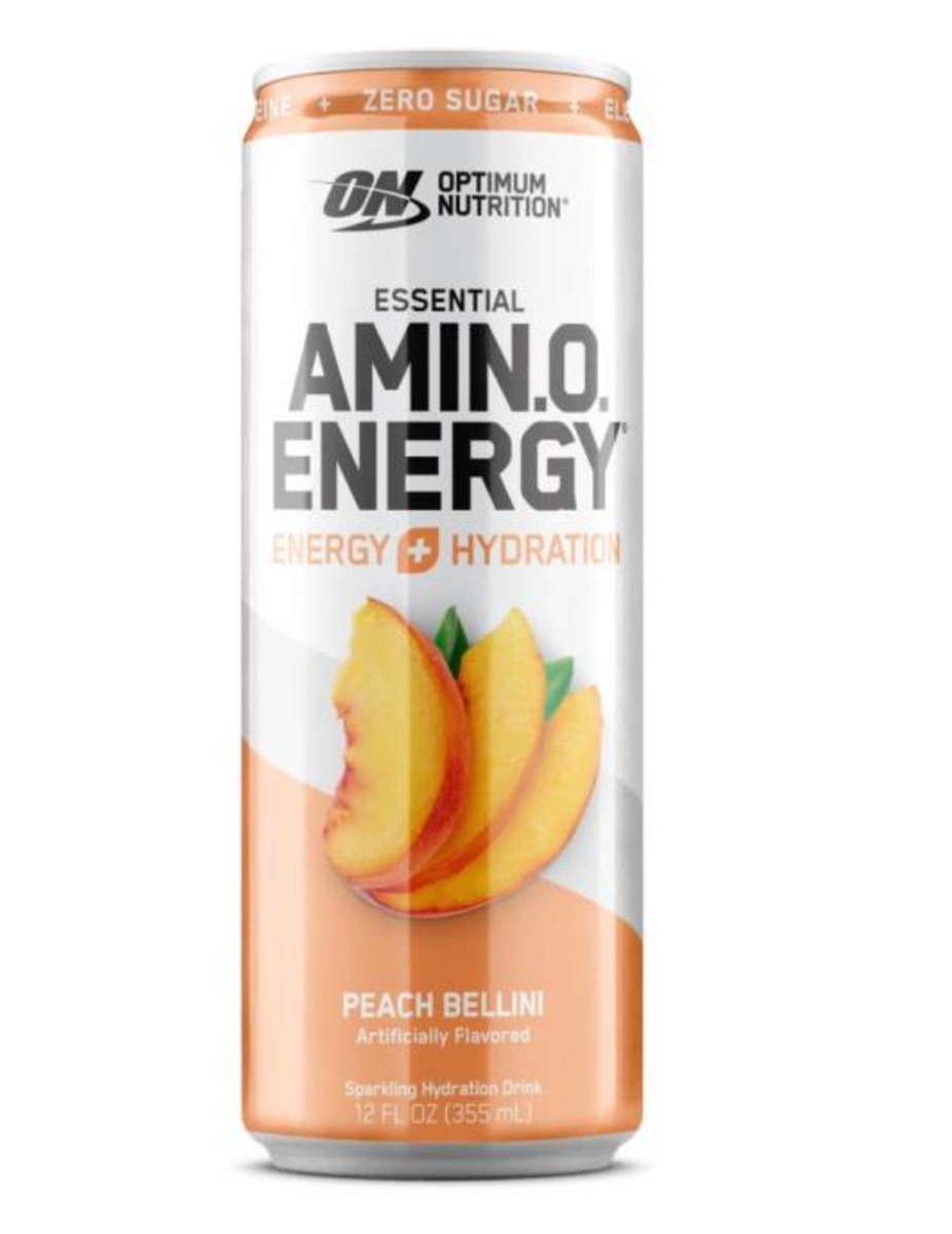 Opt Amino Energy Sparkling Peach Bellini (12/12oz) – N2G Store
