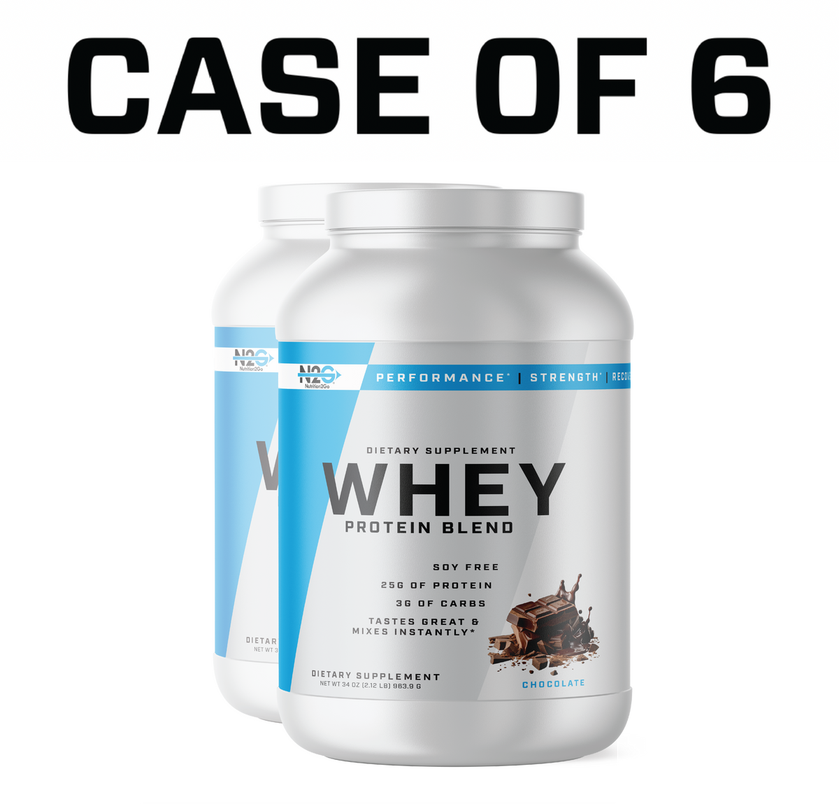N2G Whey Protein Chocolate - CASE OF 6 (Soy Free) – N2G Store