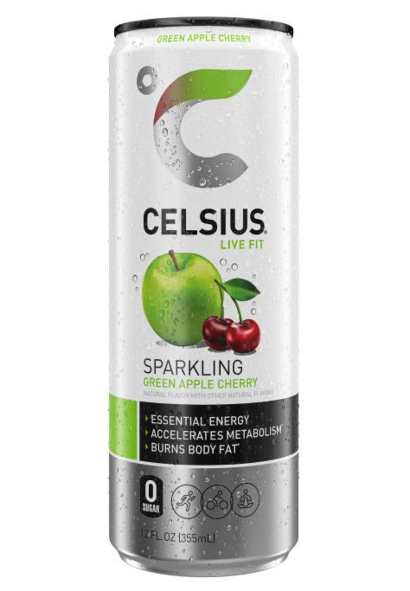 Celsius Original Green Apple Cherry Sparkling (12/12oz) – N2G Store